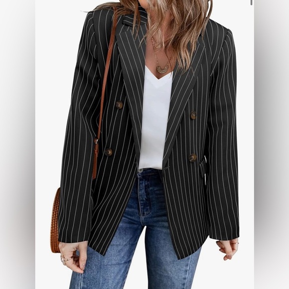 Lisa Jo | Jackets & Coats | Lisa Jo Double Breasted Pinstripe Suit ...